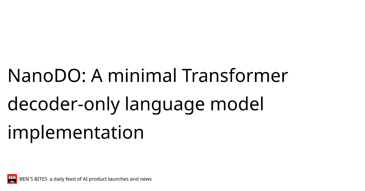 NanoDO: A minimal Transformer decoder-only language model ...