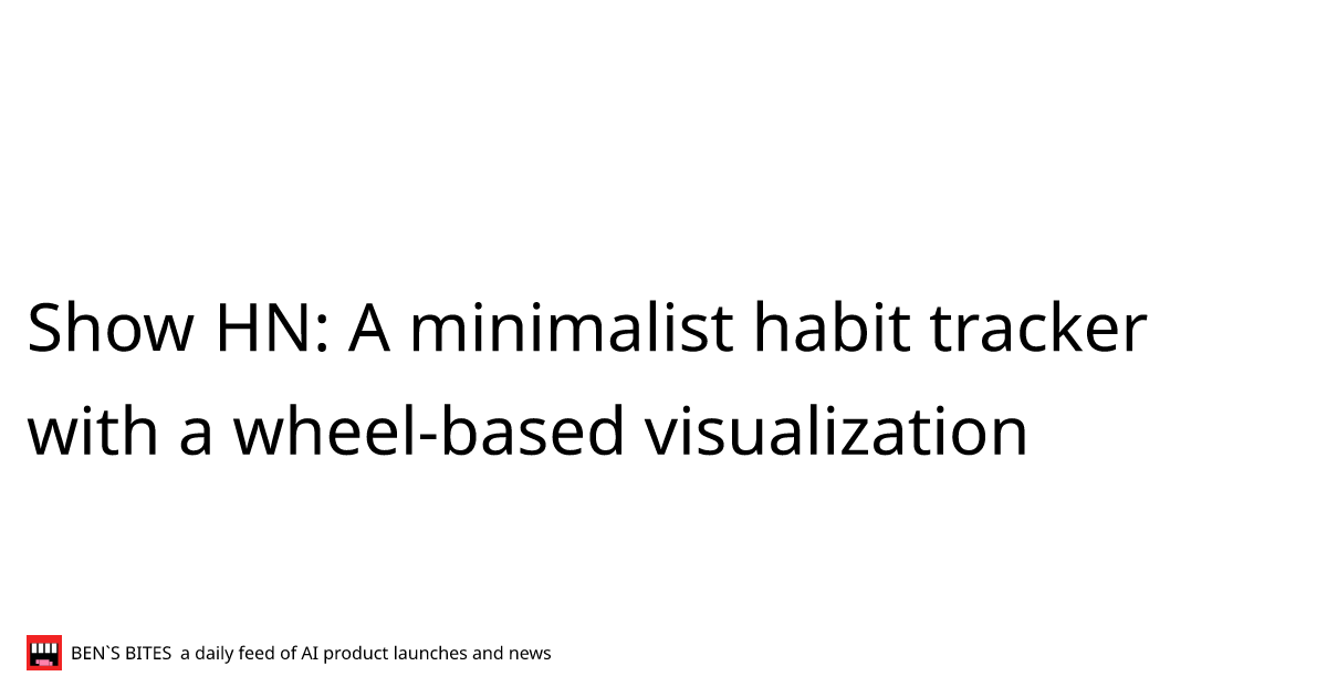 Show HN: A minimalist habit tracker with a wheel-based visualization ...
