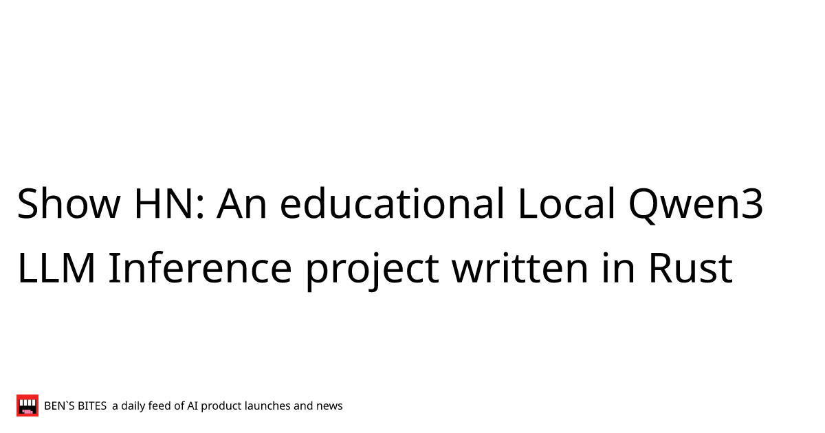 Show HN: An educational Local Qwen3 LLM Inference project written in ...