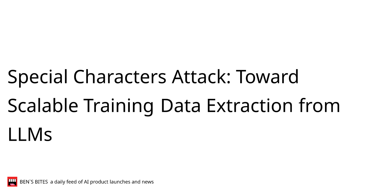 Special Characters Attack Toward Scalable Training Data Extraction